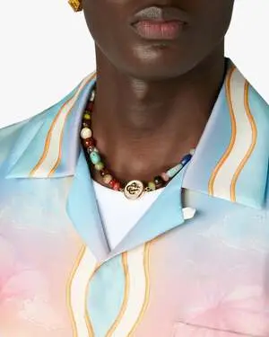 Casablanca Multi-colour Organic Stone Beaded Necklace By