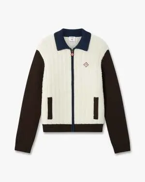Casablanca Café Culture Wool Fleece Track Jacket