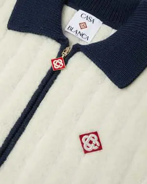 Casablanca Café Culture Wool Fleece Track Jacket