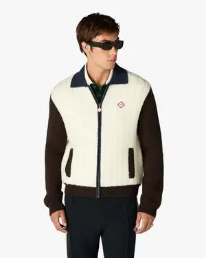 Casablanca Café Culture Wool Fleece Track Jacket