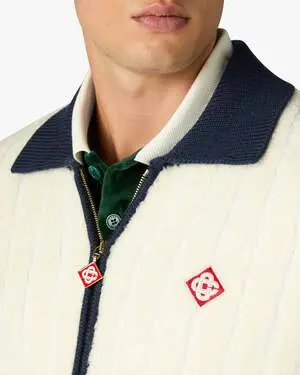 Casablanca Café Culture Wool Fleece Track Jacket