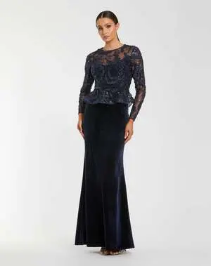 Mac Duggal Embellished Gown - Midnight