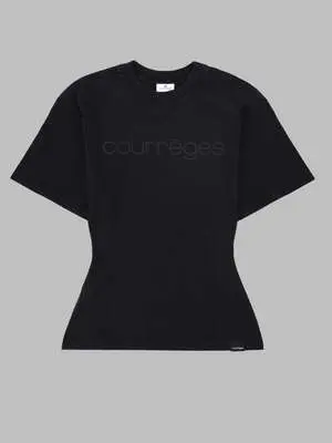 COURREGES T-shirt Con Logo - Black