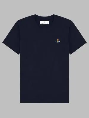 VIVIENNE WESTWOOD Cotton Embroidered T-shirt - Blue