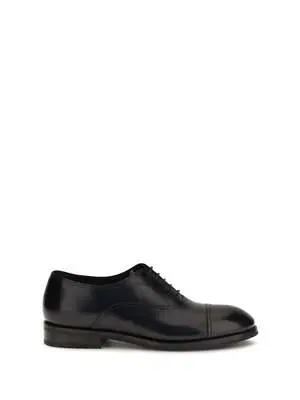 Santoni Leather Lace-up Shoes - Black