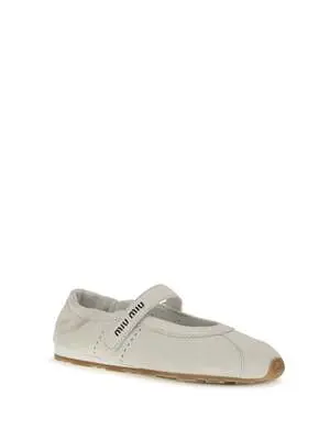 Miu Miu Plume Suede Ballerinas