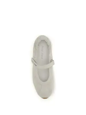 Miu Miu Plume Suede Ballerinas