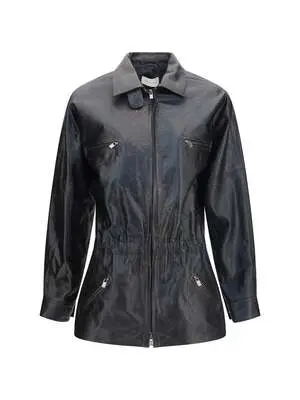 Magda Butrym Vintage Leather Jacket With Drawstring