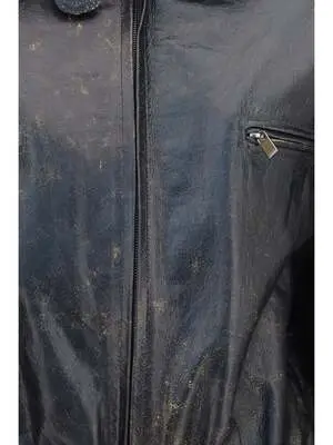 Magda Butrym Vintage Leather Jacket With Drawstring