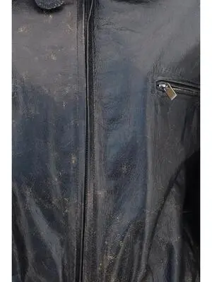 Magda Butrym Vintage Leather Jacket With Drawstring