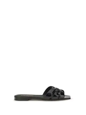 Saint Laurent Tribute Patent Leather Sandals