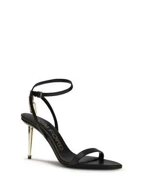 TOM FORD Shiny Leather Padlock Pointy Naked Sandal