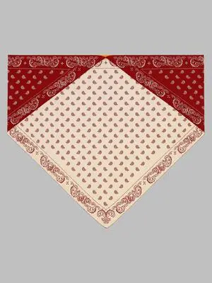 Guest In Residence Paisley Silk Cotton Scarf - Red