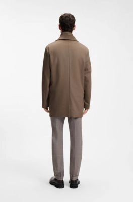 BOSS Italian Fabric Relaxed-fit Formal Coat