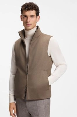BOSS Italian Fabric Relaxed-fit Formal Coat
