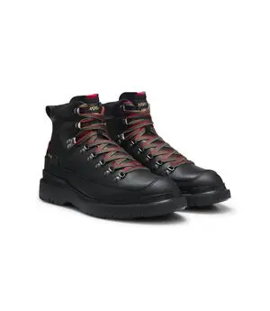 Hugo Hiking-style Leather Boots With An Extra-light Sole