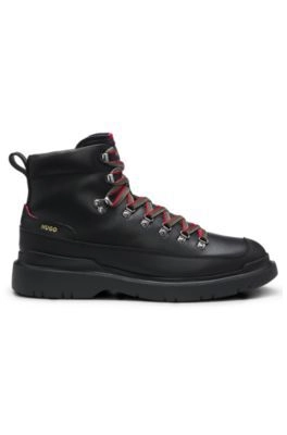 Hugo Hiking-style Leather Boots With An Extra-light Sole