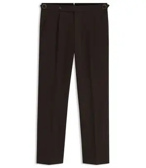 BOSS Patterned Tapered-fit Pants In Italian Cotton