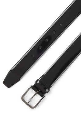 BOSS Smooth Patent Leather Belt For Formalwear