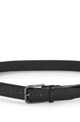 BOSS Smooth Patent Leather Belt For Formalwear