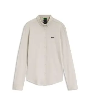 BOSS Wrinkle-resistant Shirt In Cotton Jersey With Natural Stretch