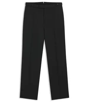 BOSS Regular-fit Tuxedo Pants In A Wool Blend - Black