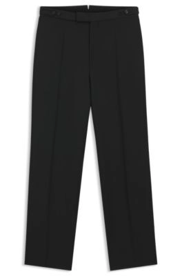 BOSS Regular-fit Tuxedo Pants In A Wool Blend