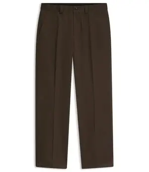 BOSS Regular-fit Pants In Italian Cotton-cashmere - Light Green