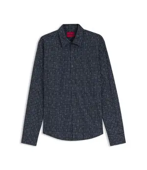 Hugo Slim-fit Cotton Shirt - Dark Blue