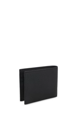 BOSS Monogram-emed Folding Wallet With Metal Logo