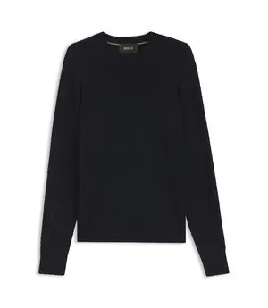 BOSS Silk-knit Sweater - Dark Blue