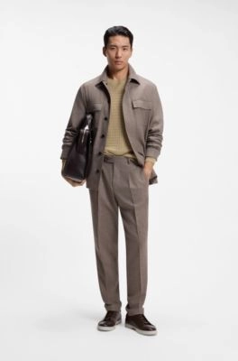 BOSS Silk-knit Sweater With A Seasonal Pattern