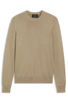 BOSS Silk-knit Sweater With A Seasonal Pattern