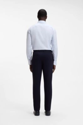 BOSS Slim-fit Shirt In Wrinkle-resistant Structured Cotton