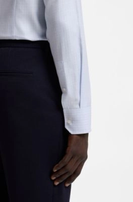 BOSS Slim-fit Shirt In Wrinkle-resistant Structured Cotton