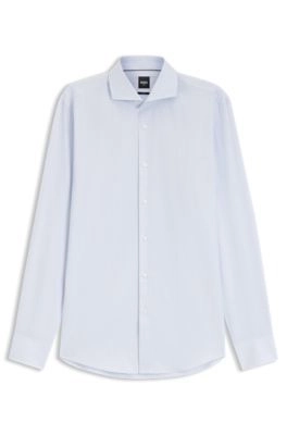 BOSS Slim-fit Shirt In Wrinkle-resistant Structured Cotton