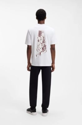 Hugo Cotton-jersey T-shirt With Printed Artwork