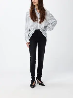 Gucci Striped Silk Relaxed Fit Shirt - Blue