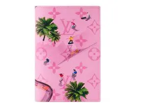 LOUIS VUITTON Monogram Heritage Passport Cover - Pink