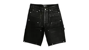Mixed Emotion Worker Wax Shorts - Black