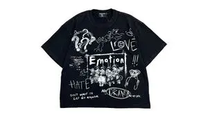 Mixed Emotion Chaos Tee Shirt - Black