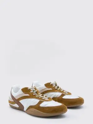 Miu Miu Gymnasium Sneakers In Re-nylon And Leather - Brown