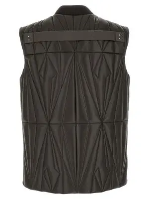 Rick Owens X Moncler Geocamo Leather Vest - Brown