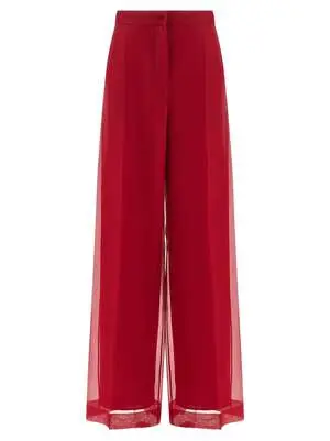 Max Mara Mxeolivi Silk Organza Pants