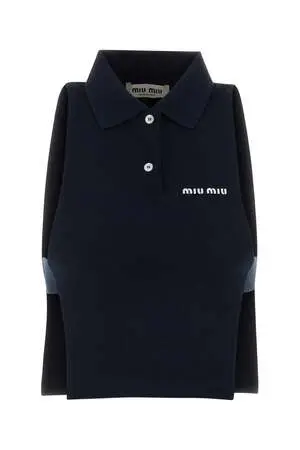 Miu Miu Piquet Polo Shirt - Blue