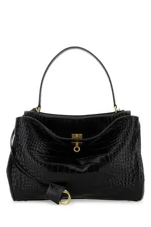 Balenciaga Leather Rodeo Handbag - Black