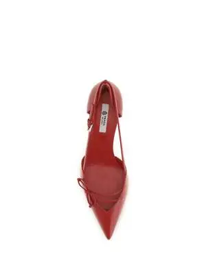 Prada Side-cut Leather Pumps - Red