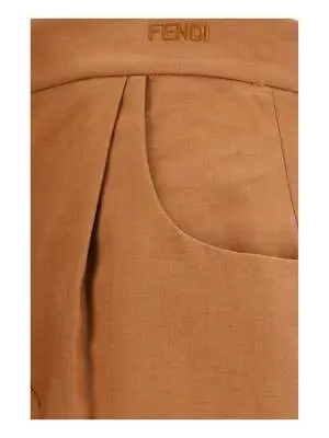 Fendi Cotton And Linen Balloon Pants