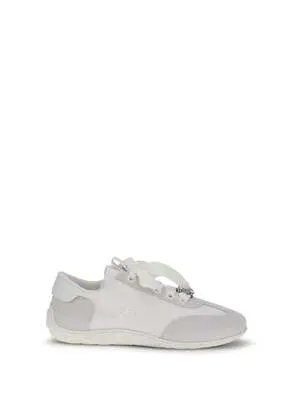 ROGER VIVIER Viv Low Suede Sneakers - White