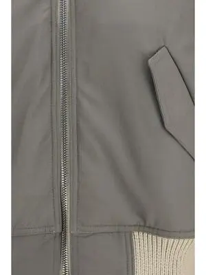 Rick Owens Secchia Flight Bomber In Lamb Leather - Cream